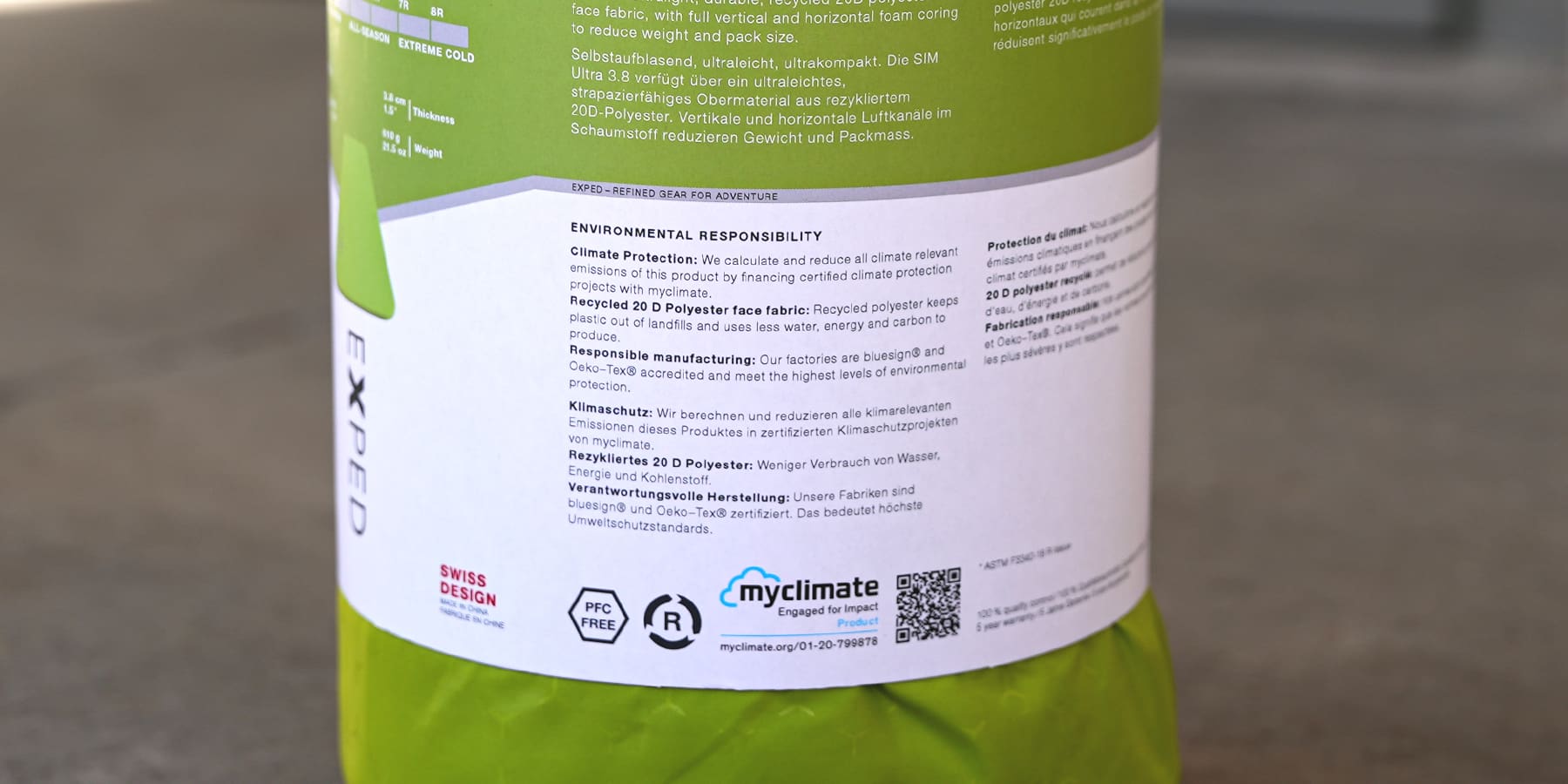 One Year of the myclimate Impact Label – EXPED in talk | Exped